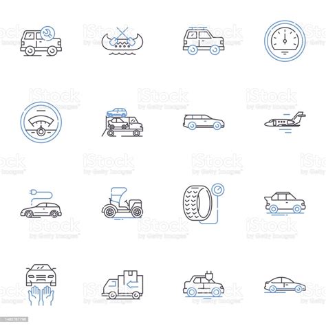발송 서비스 라인 아이콘 모음입니다 물류 화물 배송 운송 수출 수입 화물 벡터 및 선형 그림 파견 위탁 트럭 운송 개요 표지판 세트 아이콘에 대한 스톡 벡터 아트 및 기타