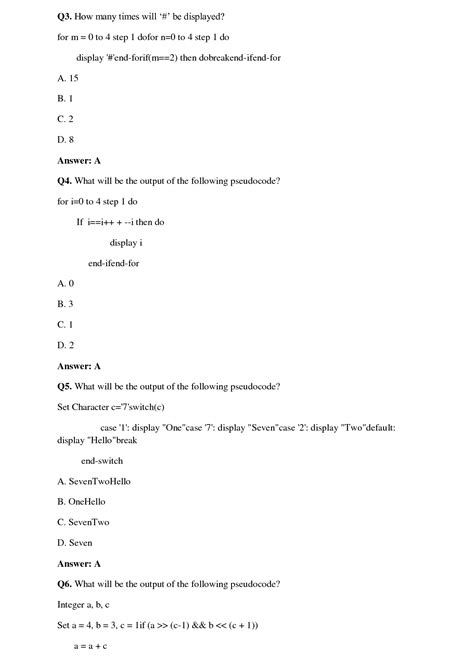 Solution Infosys Pseudocode Q A Studypool