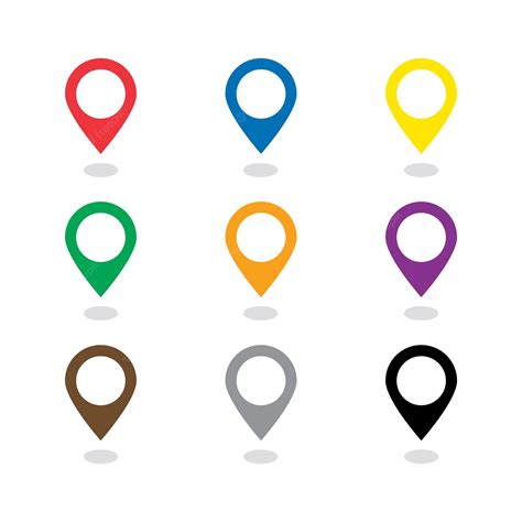premium vector simple map pin icon set and element