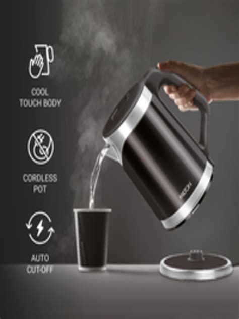 Buy Milton Vienna Black Stainless Steel Double Walled Electric Kettle 18 L Electric Kettle