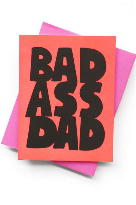 Bad Ass Dad Greeting Card Nahcotta