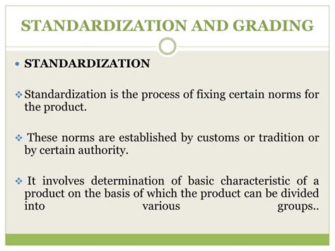 Ppt Standardization And Grading Powerpoint Presentation Free