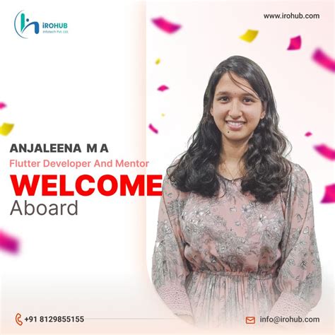 Irohub Infotech On Linkedin Flutter Developer Mentor Placement Proud Welcome Welcomeaboard