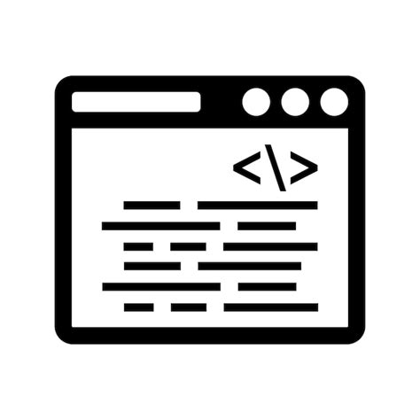 Premium Vector Code Coding Html Programming Icon Black Vector Graphics