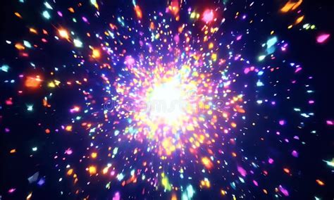 Colorful Energy Explosion With Glowing Light Particles Stock Video Video Of Explosion
