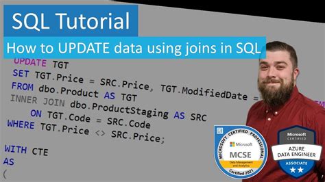 Sql Tutorial How To Update Data Using Joins In Sql Youtube