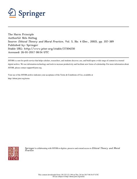 Pdf The Harm Principle