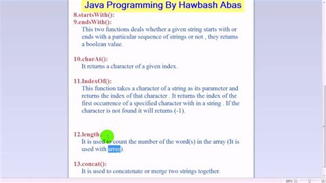 String Array Length In Java فێربونی پرۆگرامسازی جاڤا Youtube