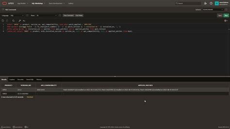 Query To Get The Exact Patch Version Ords Version For Oracle Apex Youtube