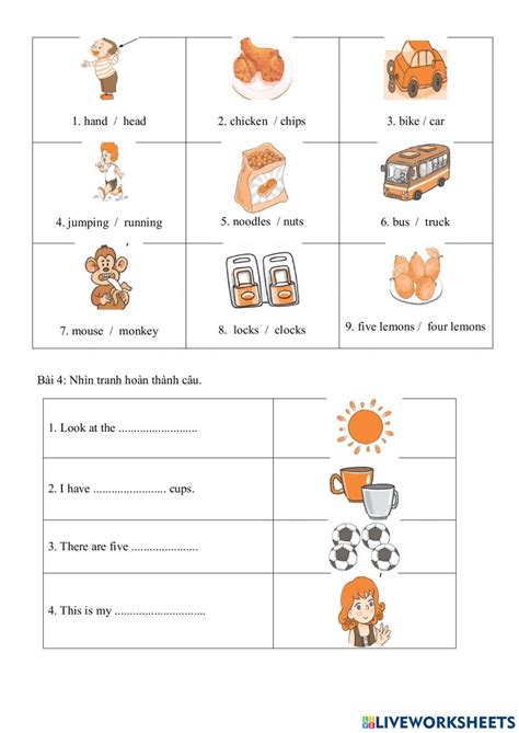 Test 3 Grade 1 2012 Cao Thị Sự Live Worksheets