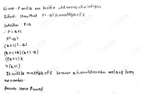 Solved P And Q Are Consecutive Odd Positive Integers Such That Pq Prove That P2 Q2 Is A