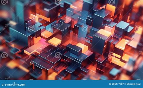 Futuristic Geometric Shapes Connect For Modern Abstract Design Background Stock Image Image Of