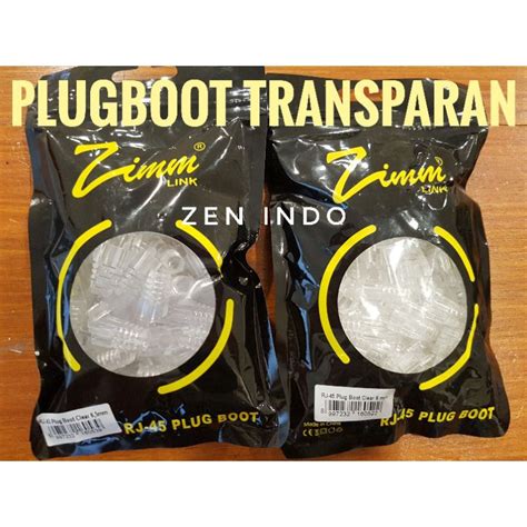 Jual Plug Boot Plugboot Konektor RJ45 Cat5e Cat6 Transparan Bening Isi 50pcs Shopee Indonesia