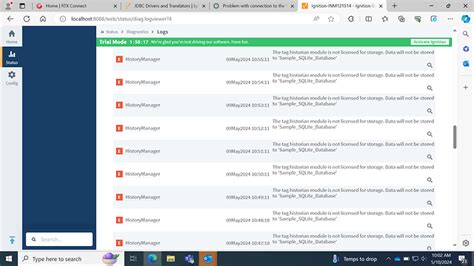 Problem With Connection To The Local Database Ignition Inductive Automation Forum