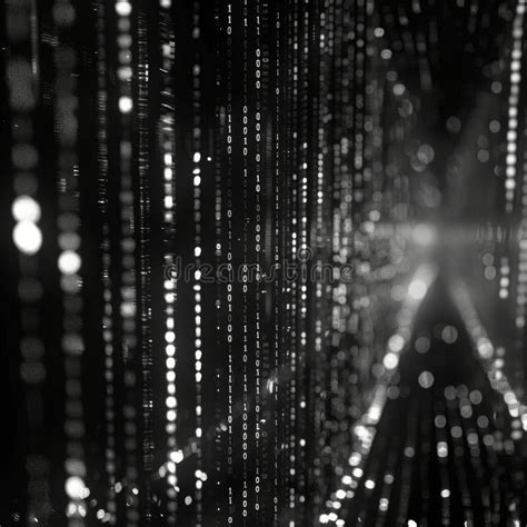 Data Code Binary Background Digital Binary Data On Computer Screen Matrix Pattern Cyberspace