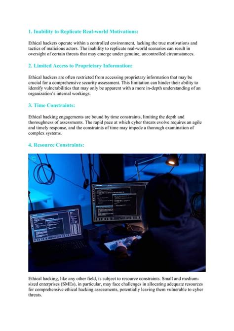 What Are The Challenges And Limitations Of Ethical Hacking Pdf