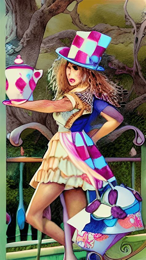 Alice In Wonderland Tea Party Graphic · Creative Fabrica