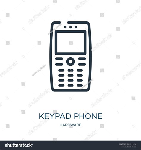 Keypad Phone Thin Line Icon Keypad Stock Vector Royalty Free