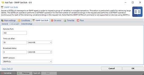Task SNMP SNMP Get Bulk