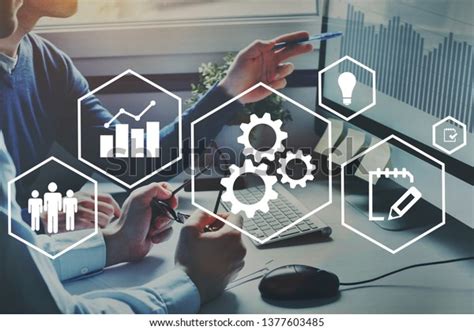 Automation Optimisation Concept Business Process Workflow Stock Photo Edit Now 1377603485