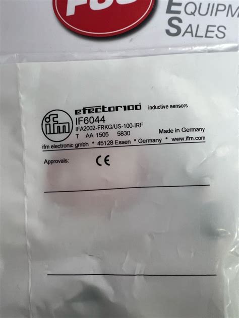 Ifm Efector100 Ifa2002 Frkg Us 100 Irf Inductive Sensor Fus Industrial