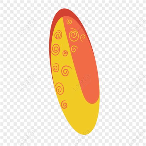 만화 일러스트 노란색 서핑 보드무늬노랑파도타기 Png 일러스트 무료 다운로드 Lovepik