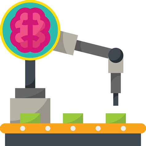 Industry Manufacturing Ai Artificial Intelligence Flat Icon 14365297 Vector Art At Vecteezy