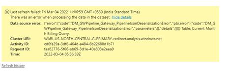 Dataset Refresh Error Dmgwpipelinegatewaypipel Microsoft Fabric Community
