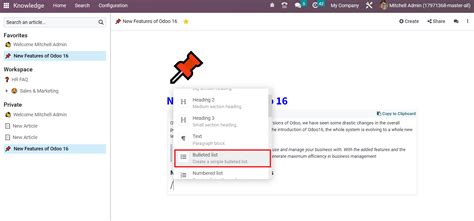 How To Create A New Article In The Knowledge App Of Odoo 16