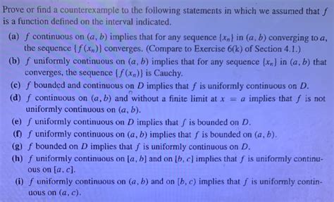 Solved Prove Or Find A Counterexample To The Following Chegg Com