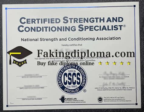 Certified Strength And Conditioning Specialist Buy Cscs Certificate Buy Fake Diploma Order