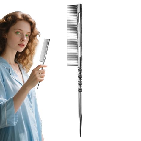 Kisronda Hair Styling Pointed Tail Comb Hair Brush With Fine Parting