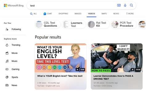 Bing Testing New Video Search Results Layout