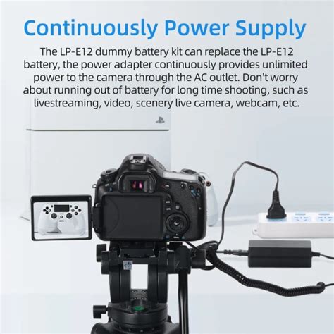 Jual Kingma Dummy Battery Kit With Ac Power Suplly Adapter For Lp E12