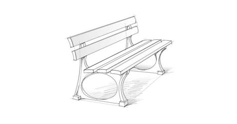 How To Draw A Park Bench With A Pencil Step By Step Drawing Tutorial