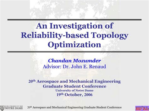 Ppt An Investigation Of Reliability Based Topology Optimization Powerpoint Presentation Id