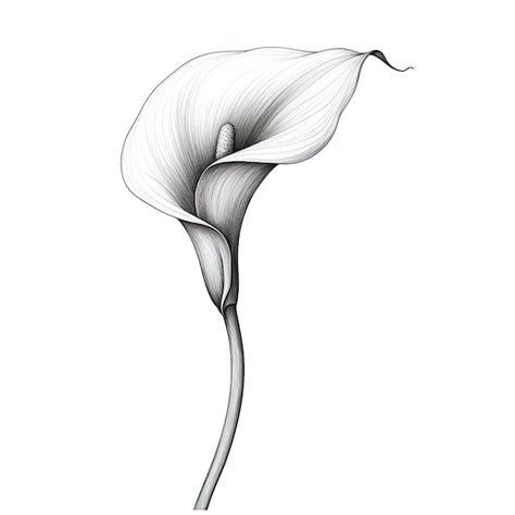 Calla Lily Pencil Drawing