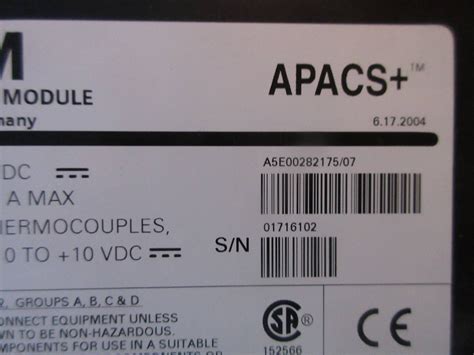 Siemens 39vimccn A5e0028217507 Apacs Vim Voltage Input Module Moore