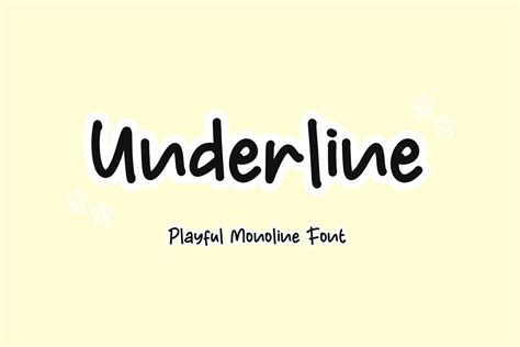 Underline Handwritten Font Free Download