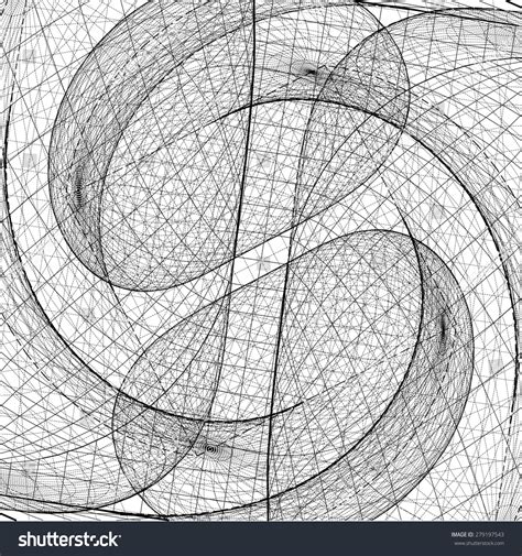 3d Geometric Organic Wireframe Shape Vector Stock Vector Royalty Free 279197543 Shutterstock
