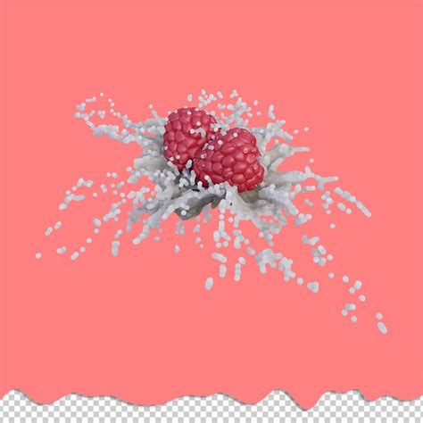 premium psd realistic 3d render of raspberry fruit best for commercial and design purpose