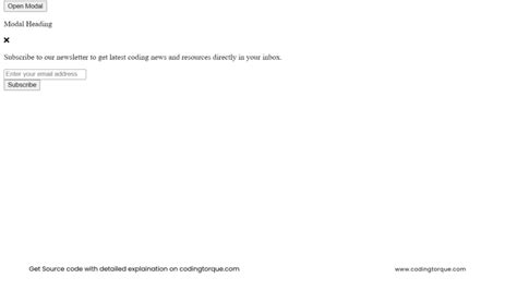 Custom Modal Using Html Css And Javascript Coding Torque Coding Torque