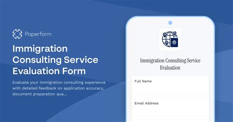 Immigration Consulting Service Evaluation Form Template Paperform