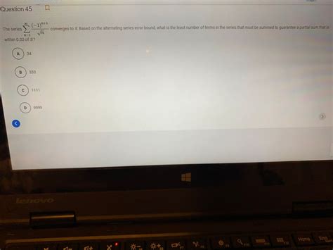 Answered Question 45 11 The Series Converges Bartleby