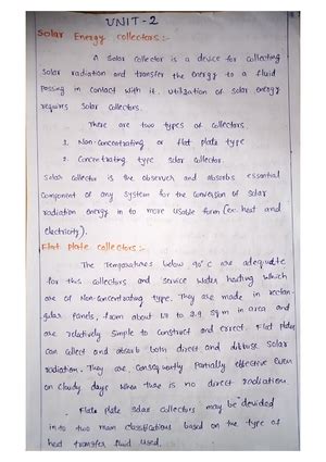 NCSE UNIT Notes Non Conventional Resources Studocu