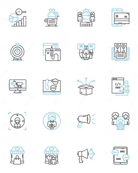 Brand Strategy Linear Icons Set Positioning Identity Differentiation Perception