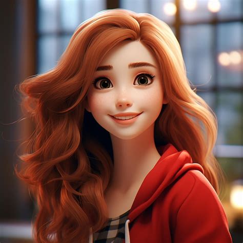 Premium Photo 3d Cartoon Rendering Like Beautiful Girl
