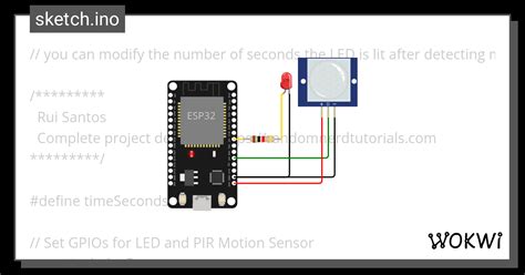Millis With Pir And Interrupt Wokwi Esp32 Stm32 Arduino Simulator