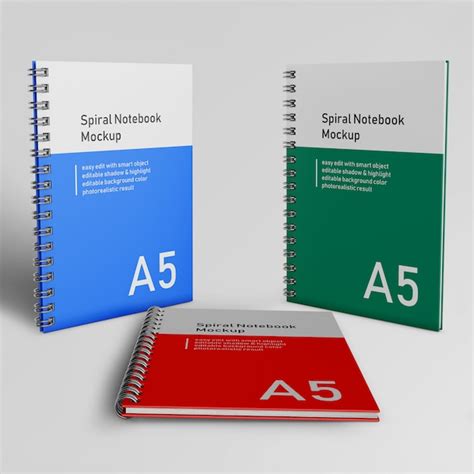 Premium PSD Ready To Use Three Corporate Hard Cover Spiral Binder