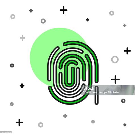 흰색 배경에 격리된 윤곽선 지문 아이콘입니다 Id 앱 아이콘입니다 식별 기호 터치 Id 벡터 가득 찬에 대한 스톡 벡터 아트 및 기타 이미지 Istock